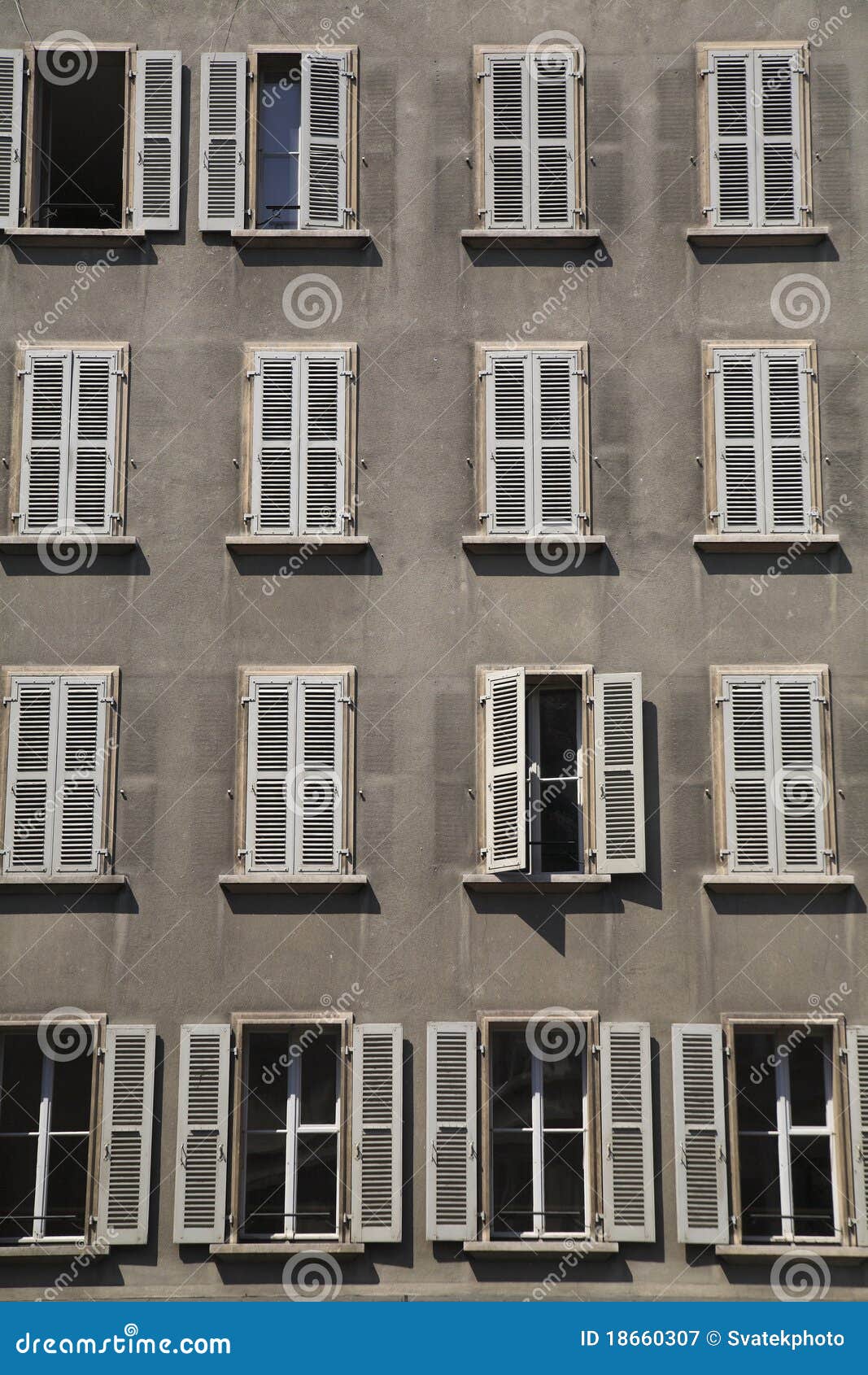 Windows, Geneva. stock image. Image of shutter, house - 18660307