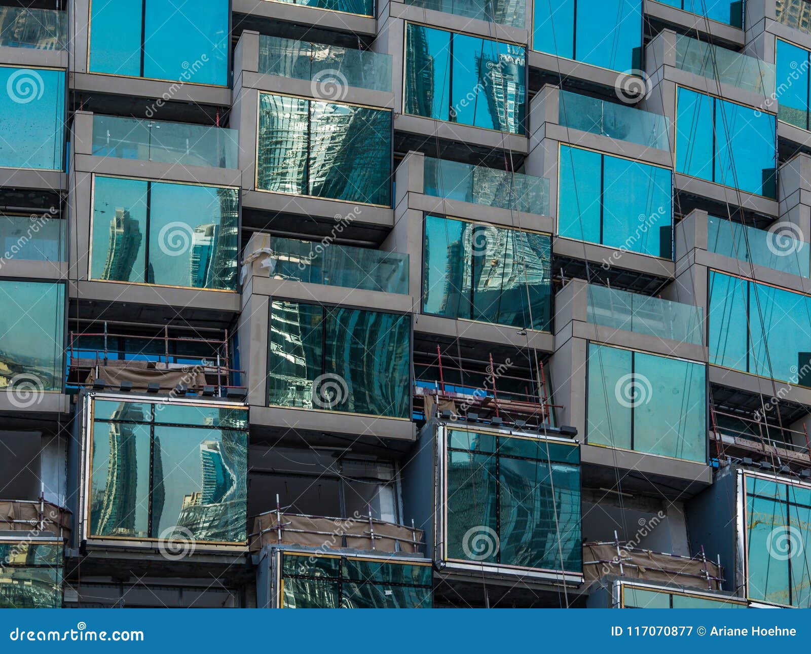 Windows Glass Pattern of Construction Building Stock Image - Image of ...