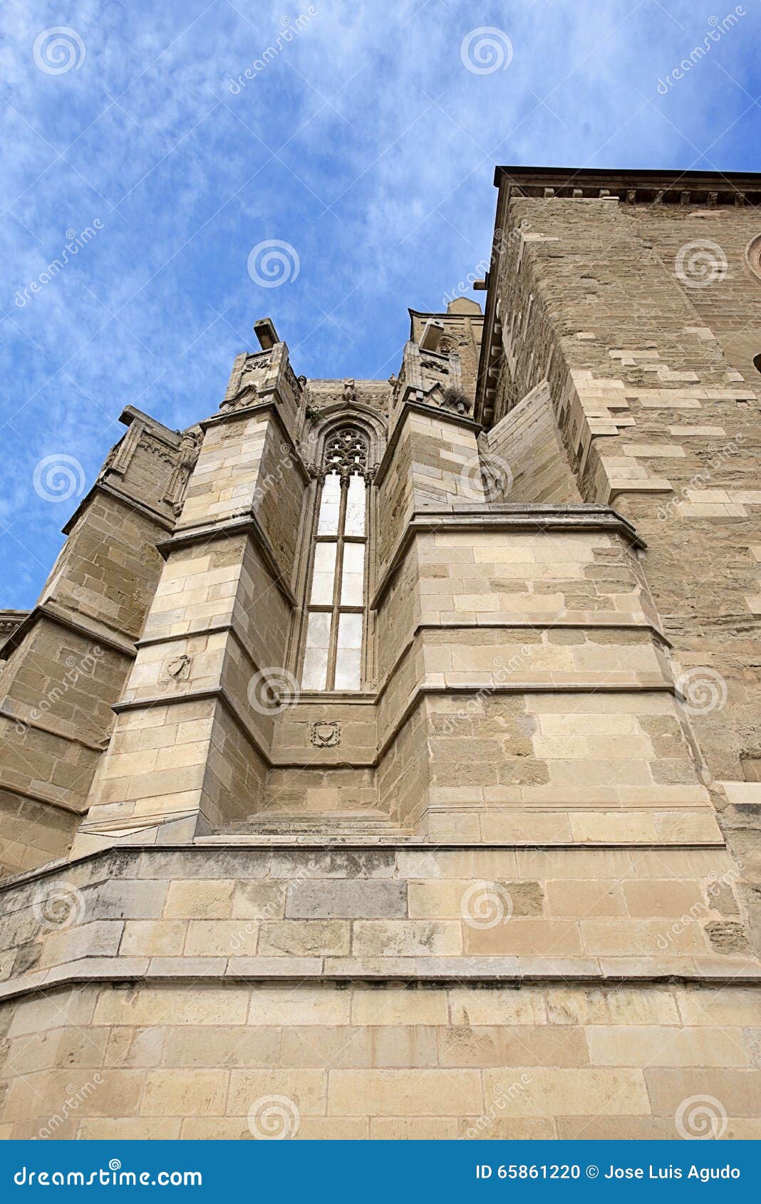 Windows of a Gothic Castle Under Blue Sky Stock Photo - Image of ...