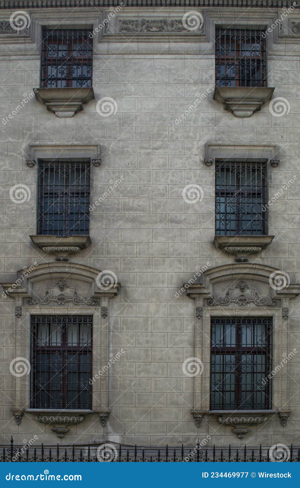 Windows of the Government Palace. Stock Image - Image of house ...