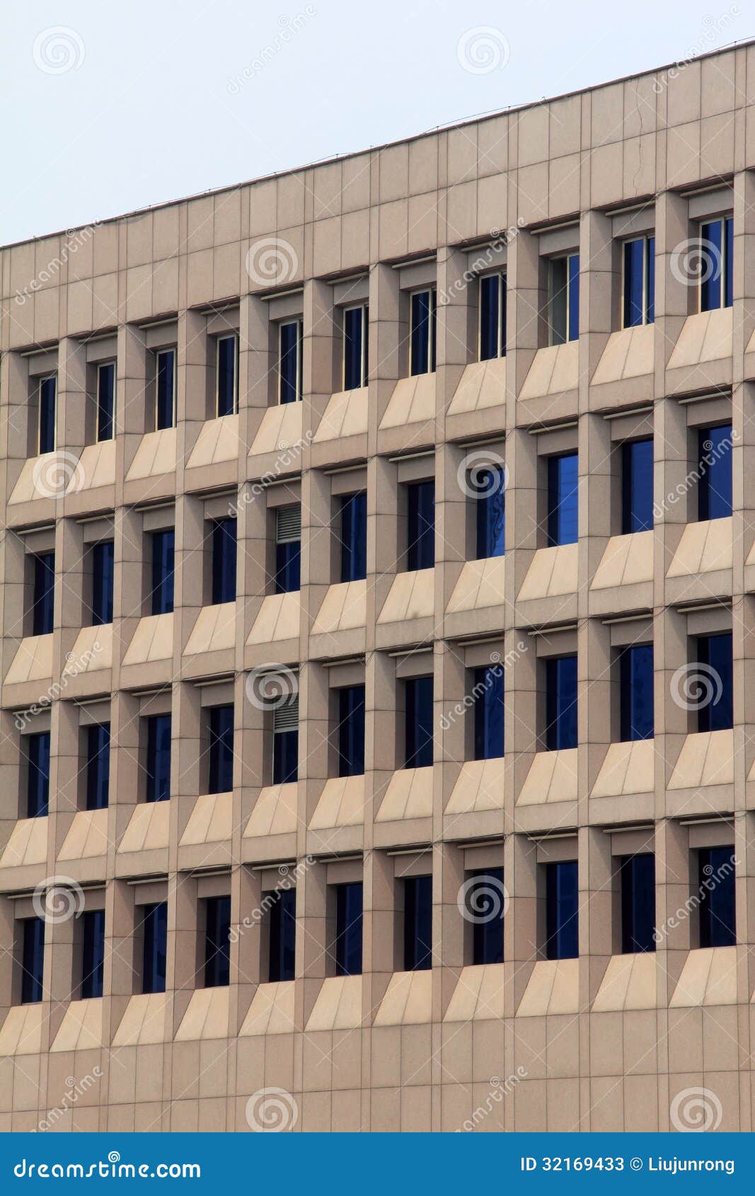 Windows on the High Building Stock Image - Image of balcony, office ...