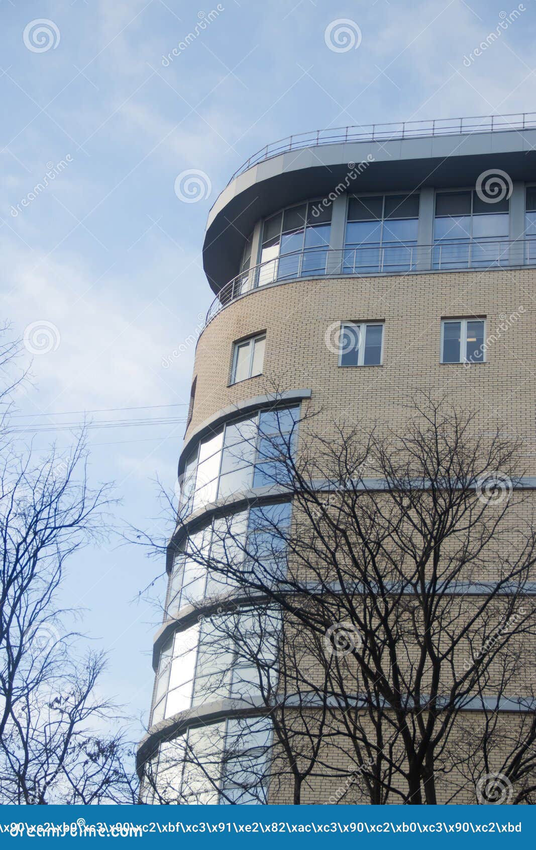 Windows of a High Multi-storey Residential Building. High Building ...