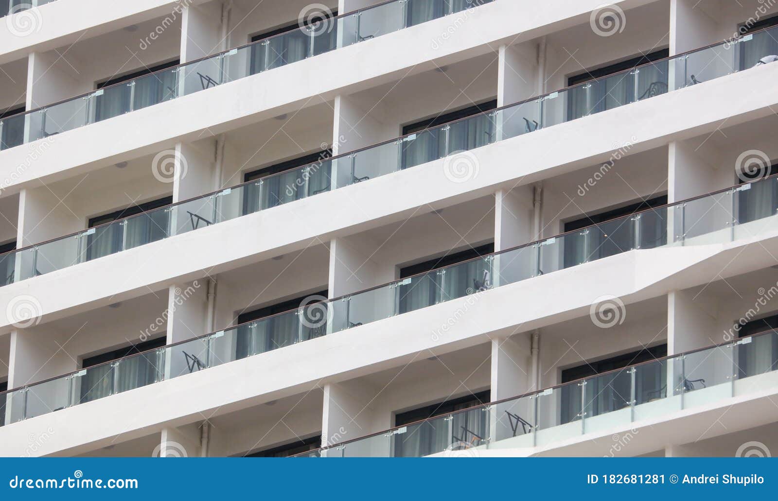 Windows in a High-rise Building Stock Image - Image of urban ...