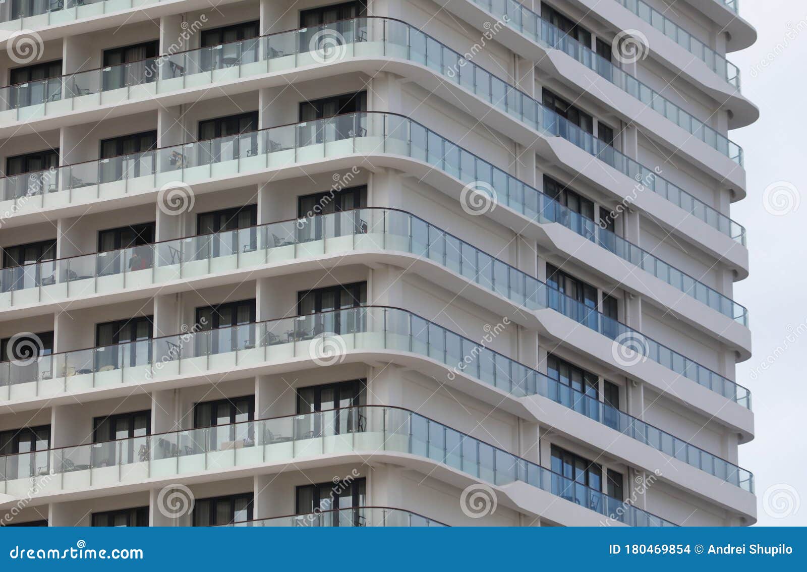 Windows in a High-rise Building Stock Photo - Image of window, balcony ...