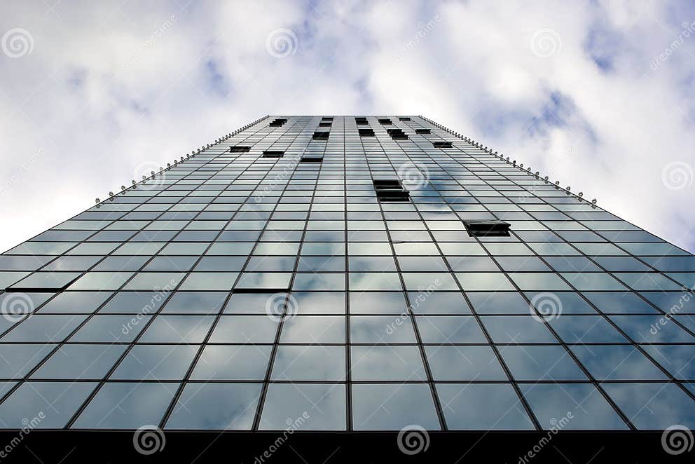 Windows of High-rise Buildings Stock Image - Image of clouds, large ...