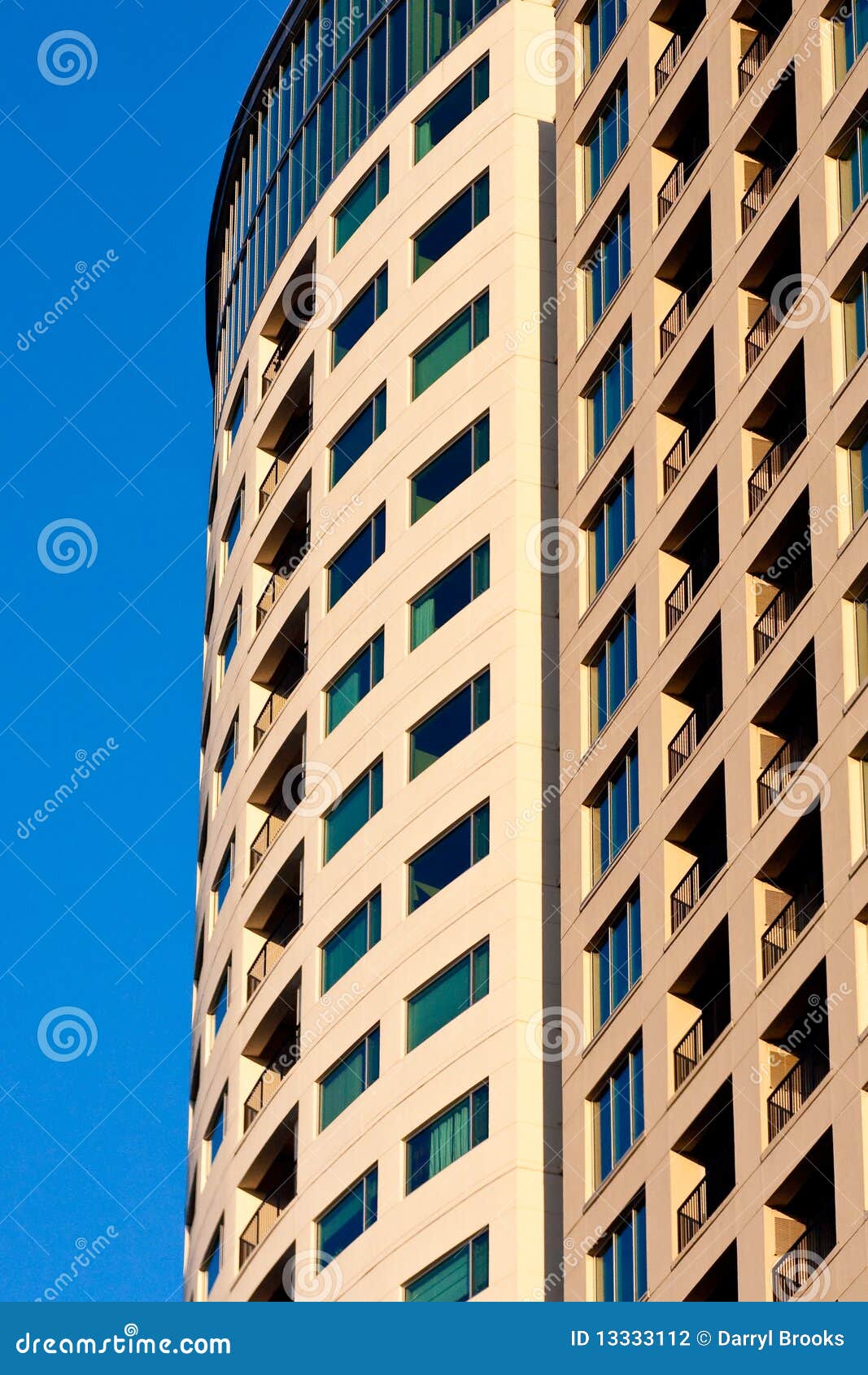 Windows in a High Rise Condo Building on Blue Stock Photo - Image of ...