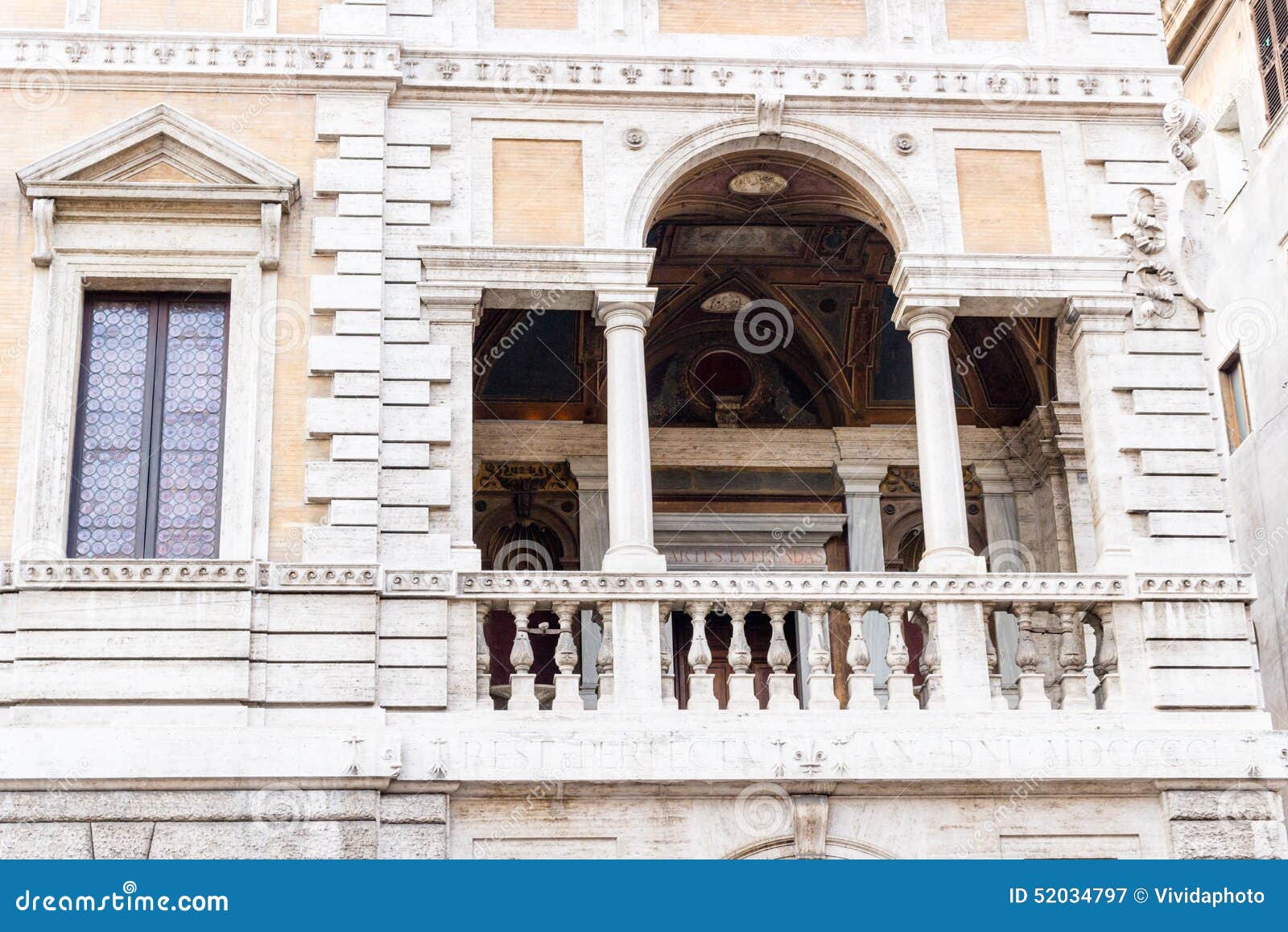 Windows of Historical Building in Rome Stock Image - Image of ...