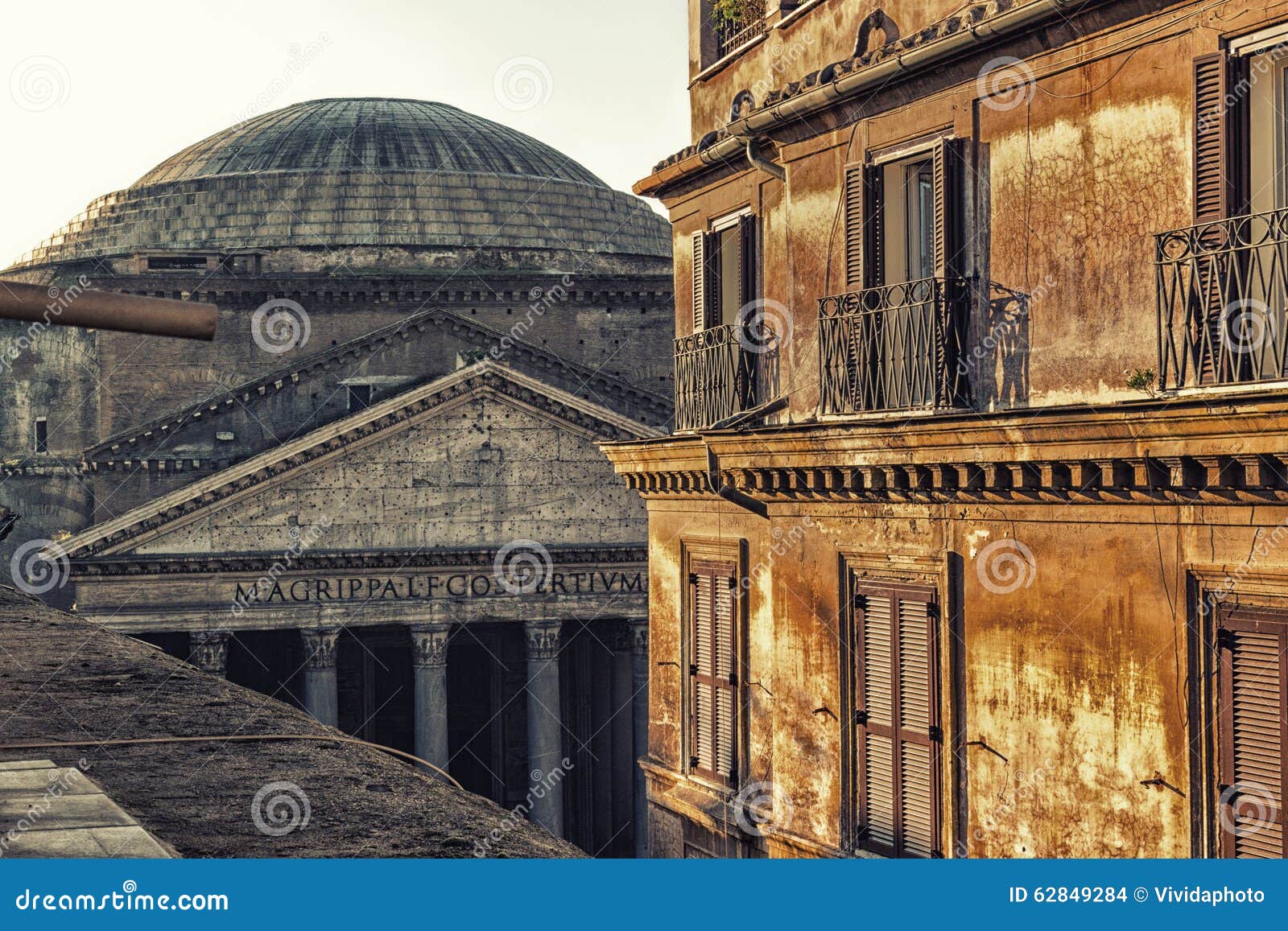 Windows of Historical Building in Rome Stock Photo - Image of detail ...