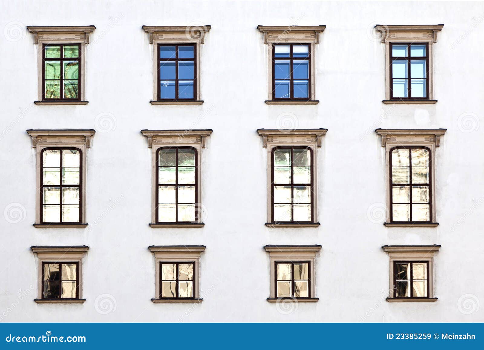 Windows at the Hofburg in Vienna Stock Image - Image of block ...