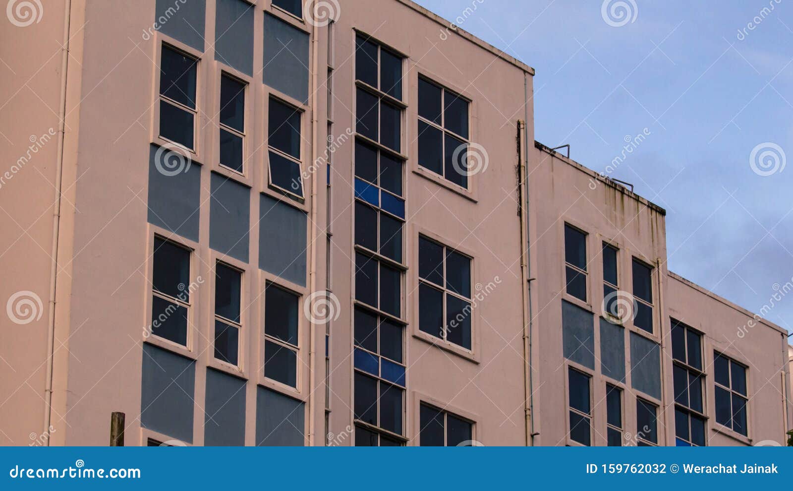 Windows of a Hotel Building Stock Photo - Image of housing, design ...