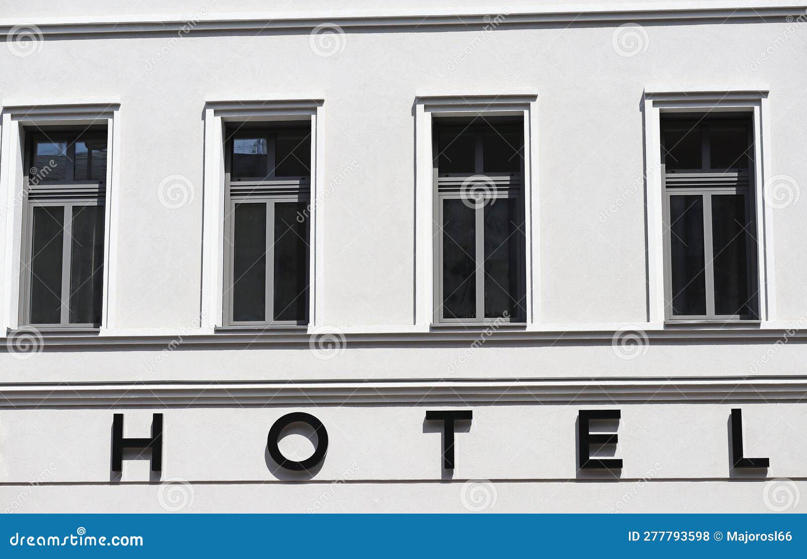 Windows of the Hotel Building Stock Photo - Image of building, city ...
