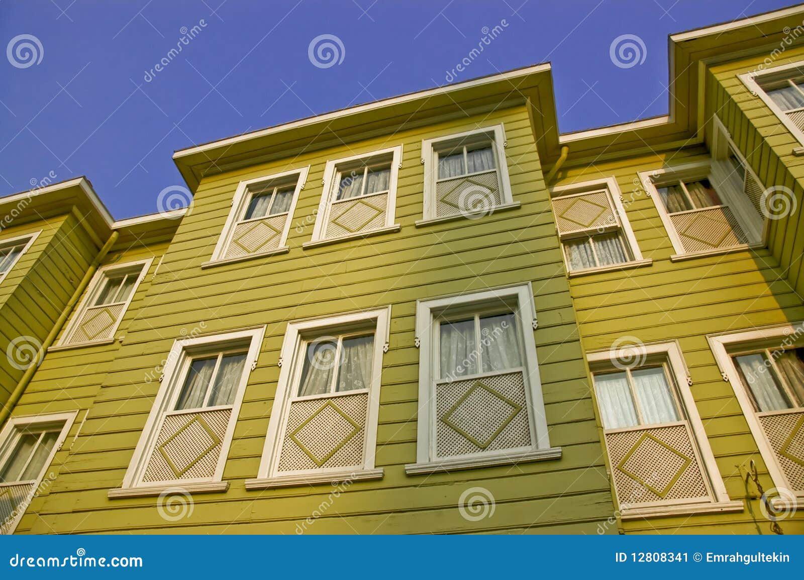 Windows on a house stock image. Image of yellow, view - 12808341