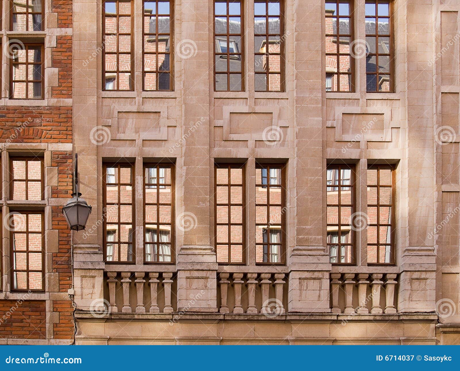 Windows of a House with Mirroring Stock Image - Image of building ...