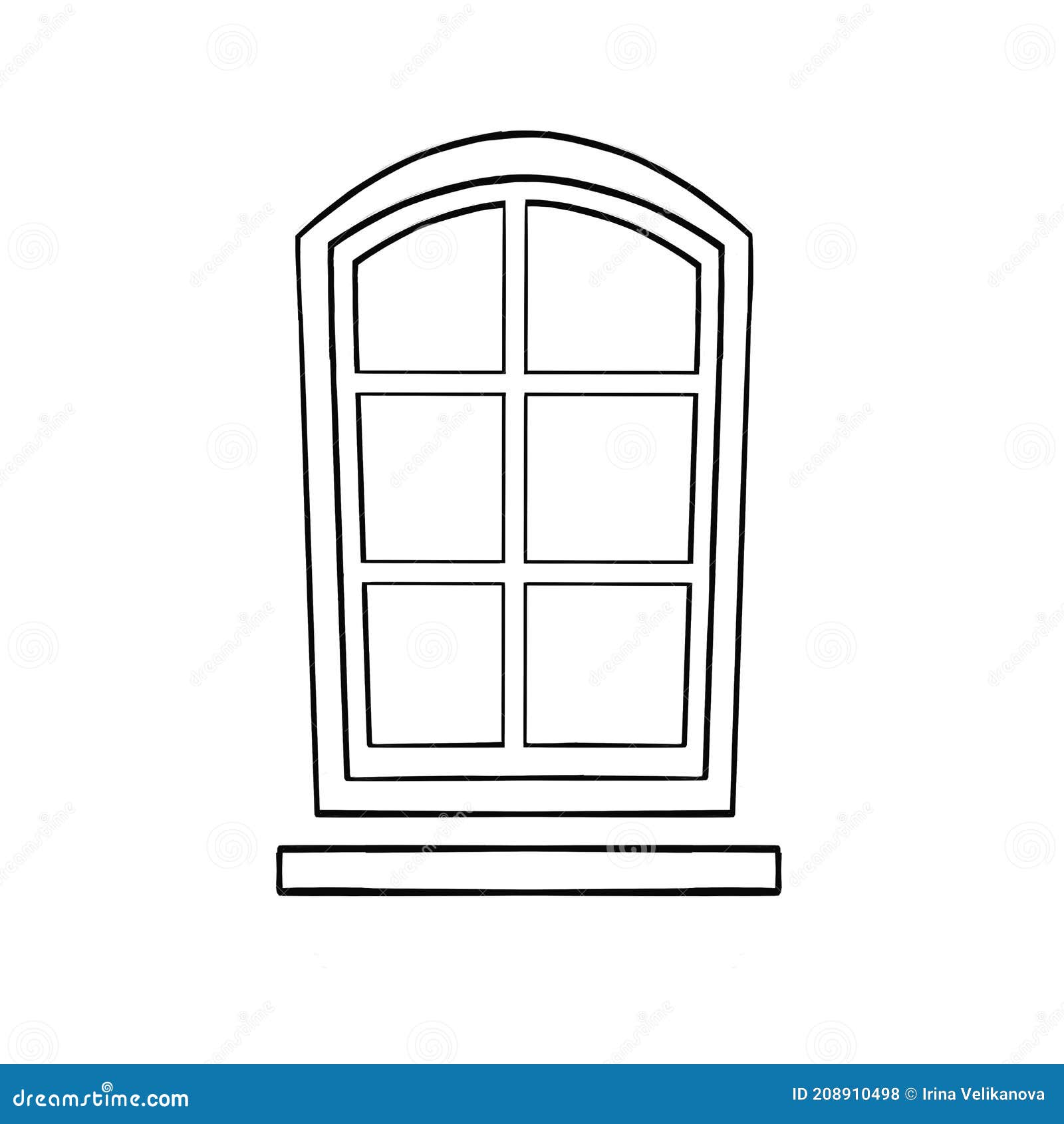 Windows House Style Isolated Icon Illustration Symbol Stock Vector ...