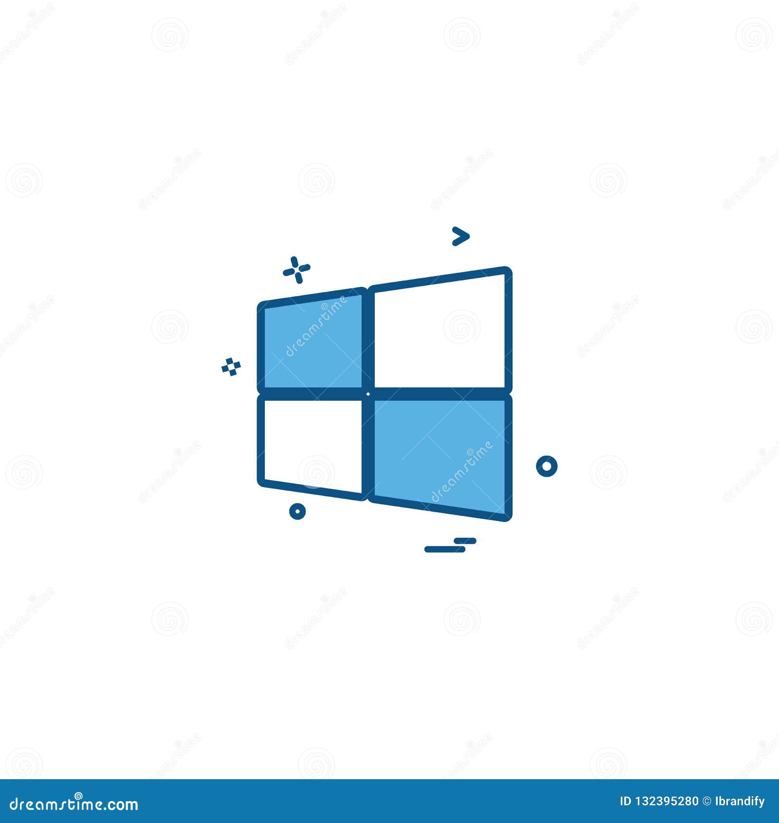 Windows icon design vector stock vector. Illustration of exterior ...