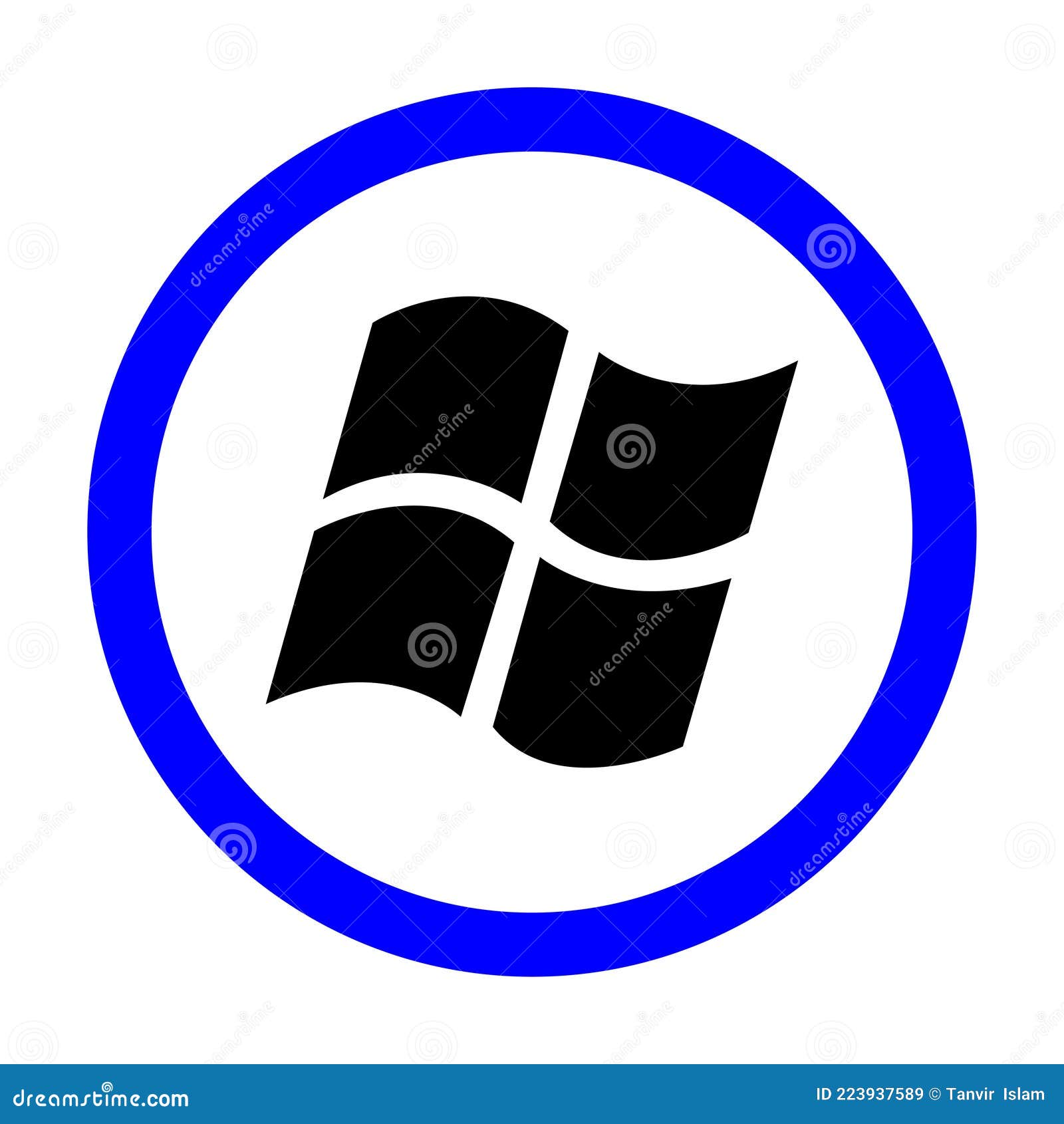 Windows Icon Logo editorial stock image. Illustration of sign - 223937589