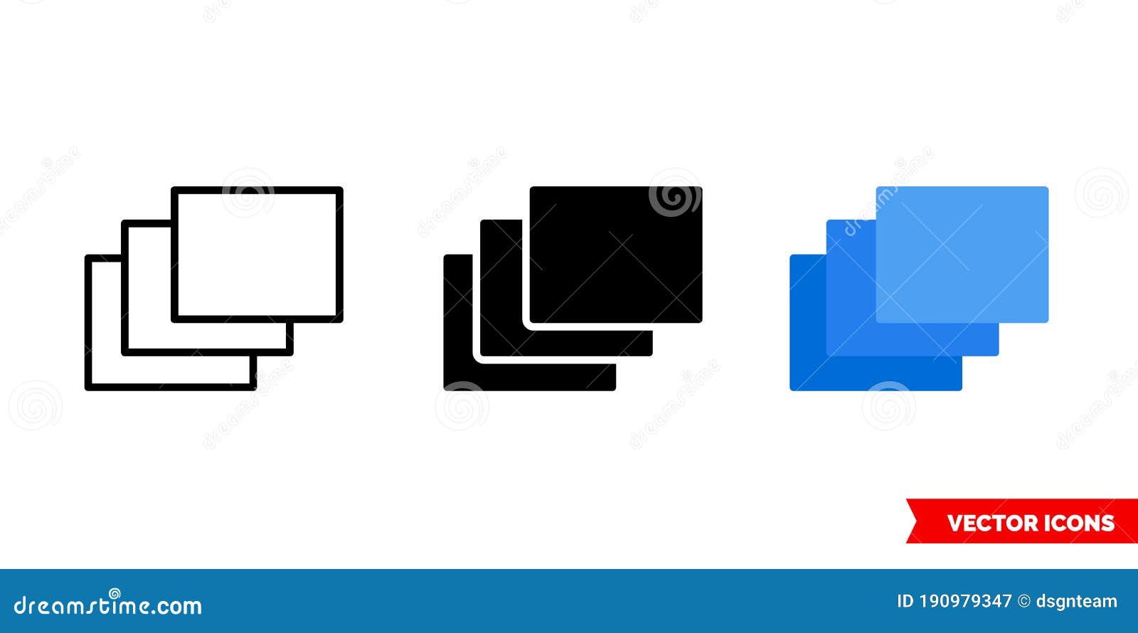 Windows Icon of 3 Types. Isolated Vector Sign Symbol. Stock Vector ...