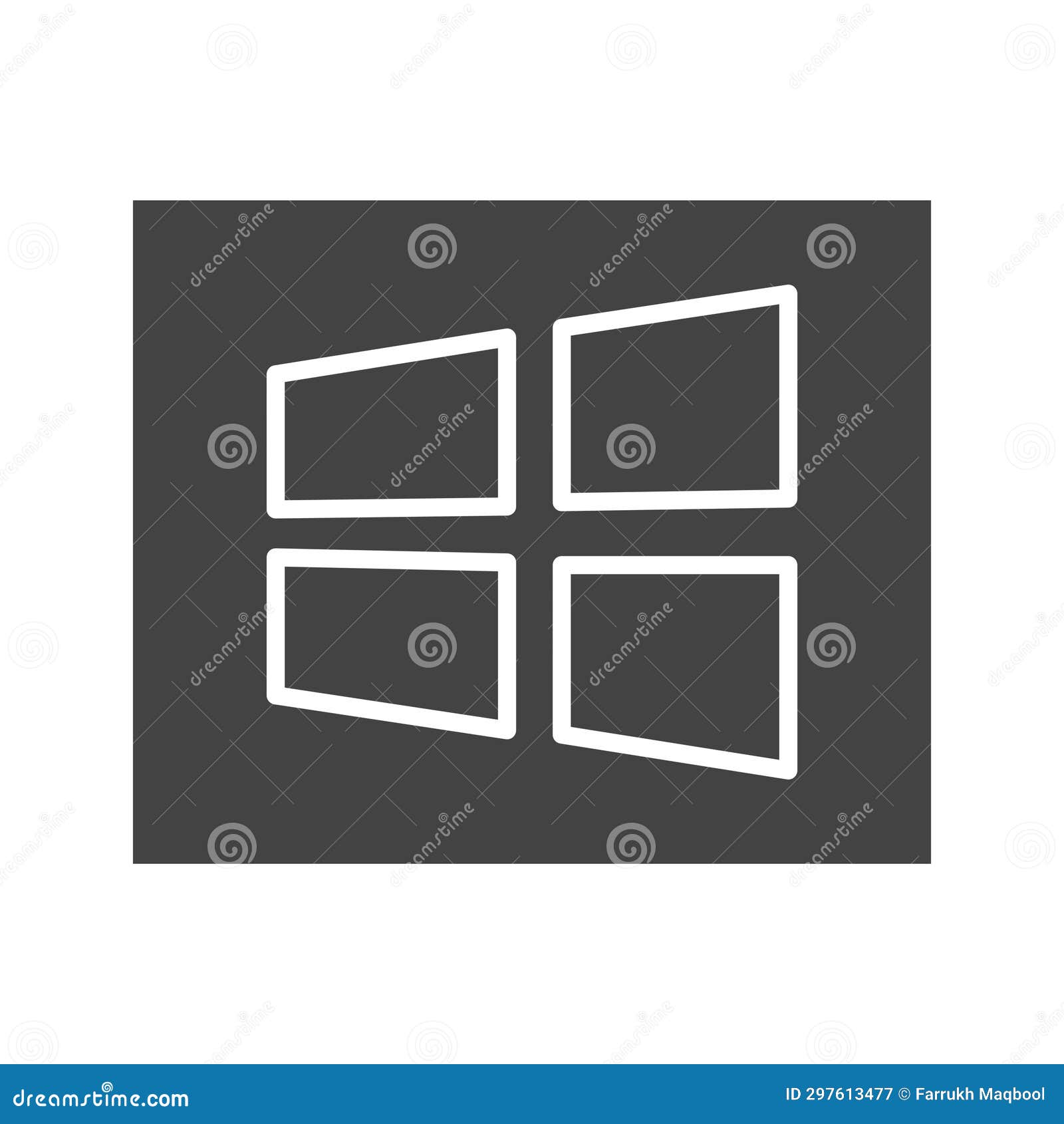 Windows icon vector image. stock illustration. Illustration of isolated ...