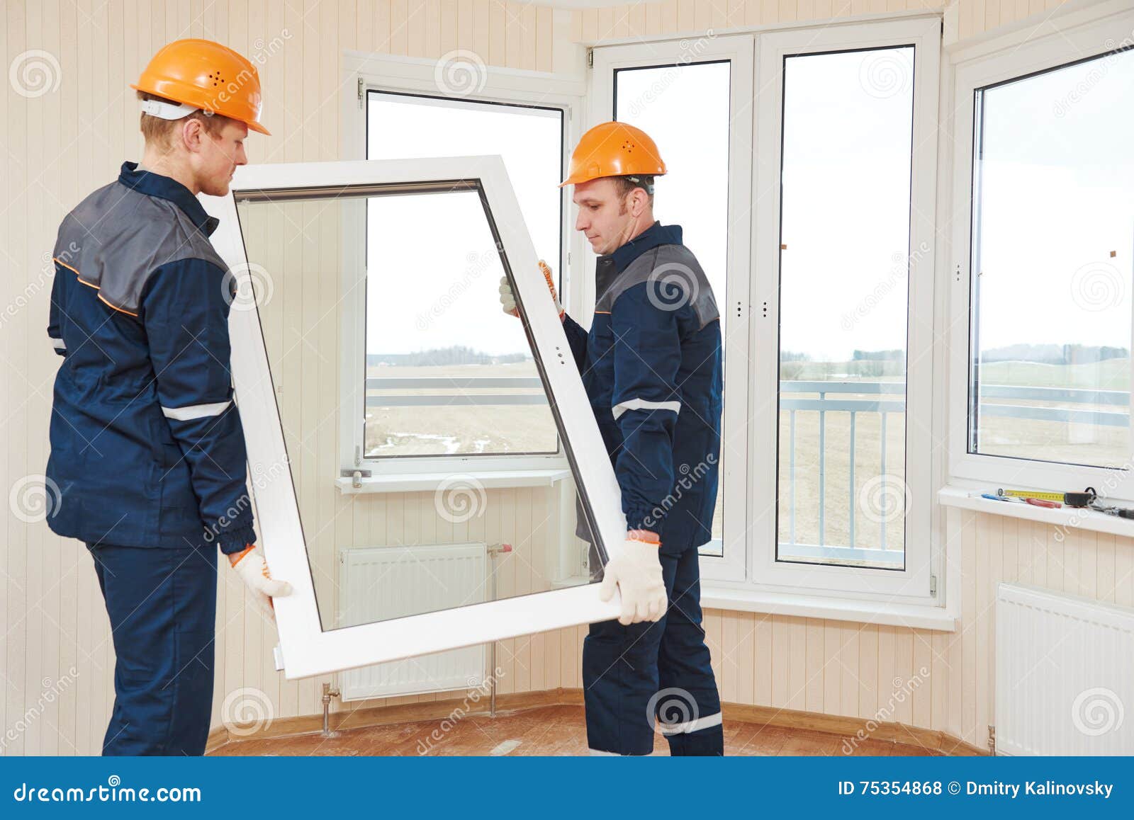 Windows Installation Workers Stock Photo - Image of indoor, labor: 75354868