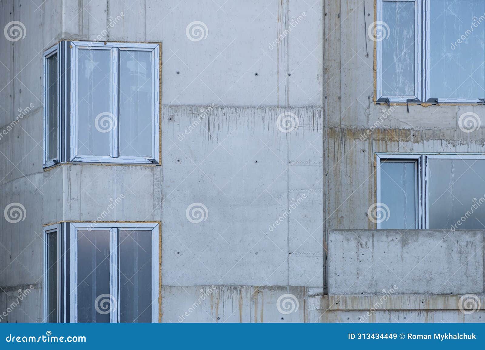 Windows Installing Building Work on the Construction Site in Europe ...