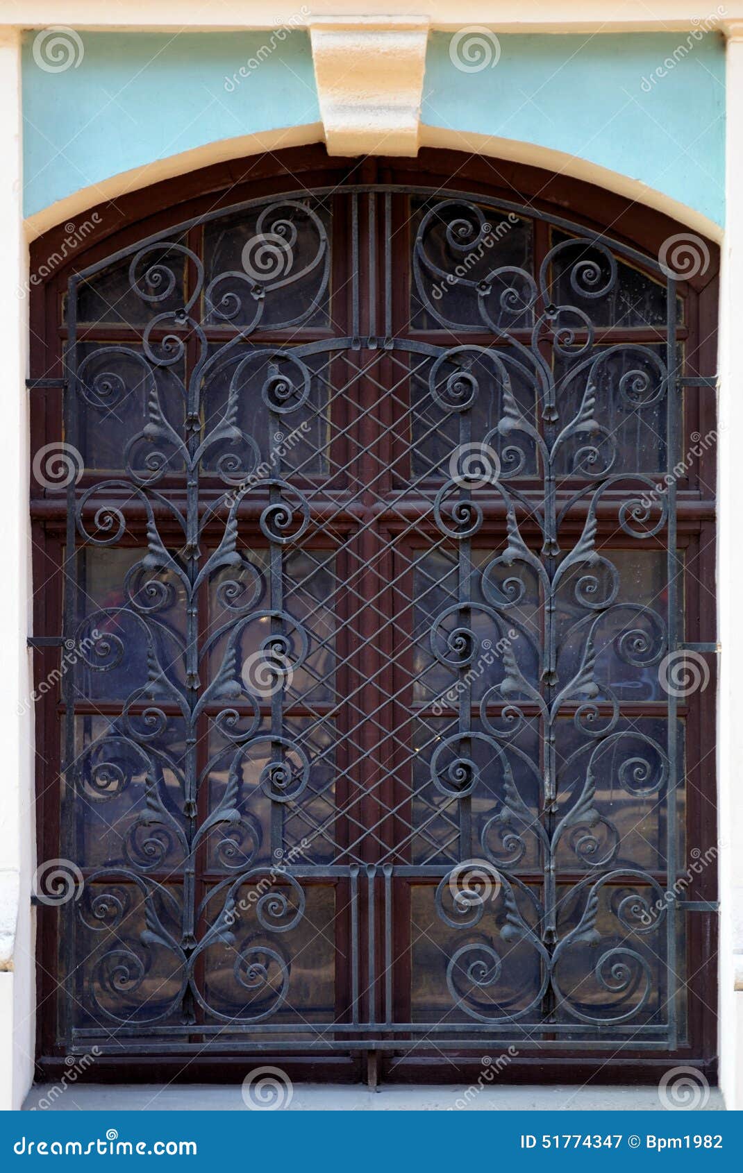 Windows with iron bars stock image. Image of architectural - 51774347