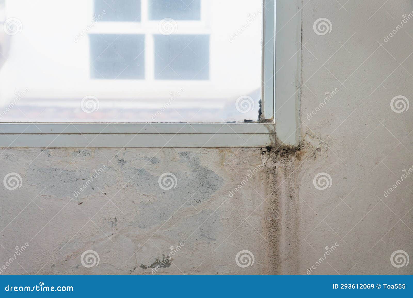 Windows Leaking at the Bottom Corner of the Frame Stock Image - Image ...