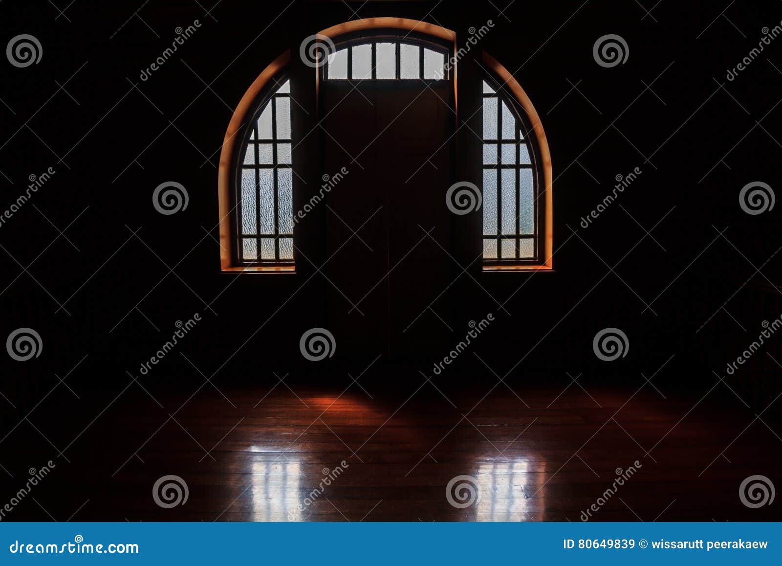 Windows Light in the Darkness Room, Dark Windows Background. Stock ...