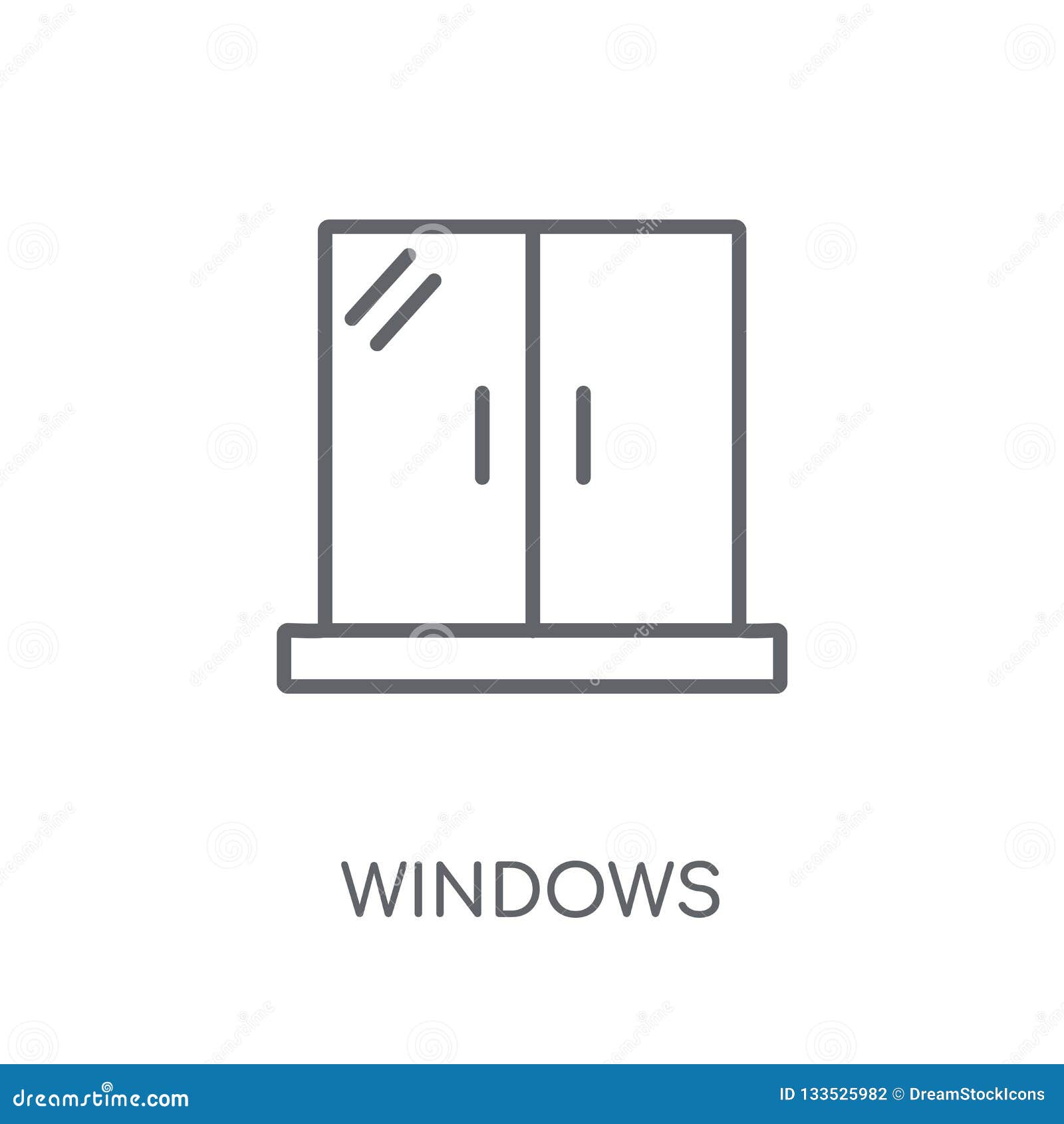 Windows Linear Icon. Modern Outline Windows Logo Concept on Whit Stock ...