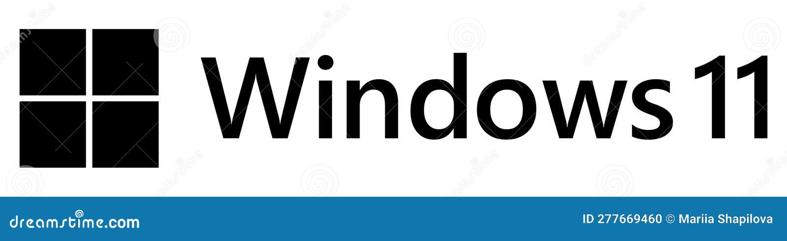 Windows 11 Logo in Black Color Editorial Image - Illustration of sign ...