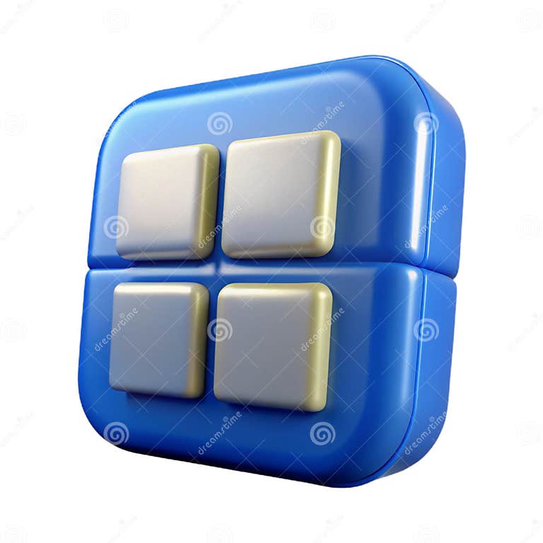 Windows Logo 3D Icon stock illustration. Illustration of operating - 359291896