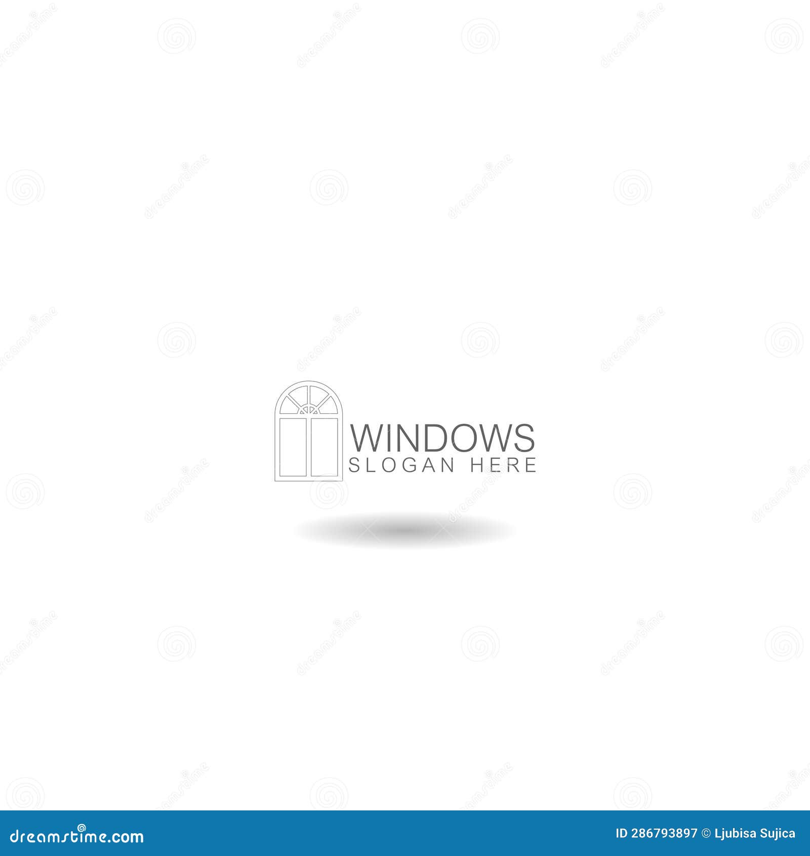 Windows Logo Design Template with Shadow Stock Illustration ...