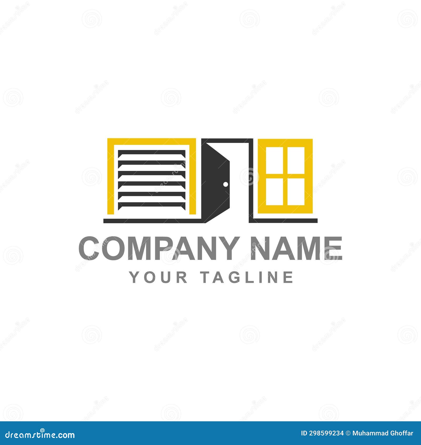 Windows Logo Vector, Double Door Vector Abstract, Icon of Door Stock ...