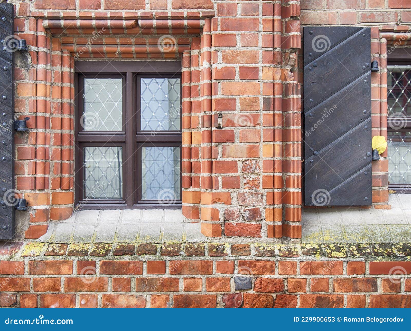Windows of a Medieval Brick Castle. Stock Image - Image of lithuania ...