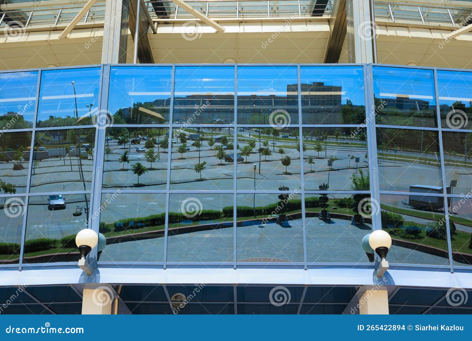 Windows and Metal Structure on the Wall of Modern Buildings of Business ...