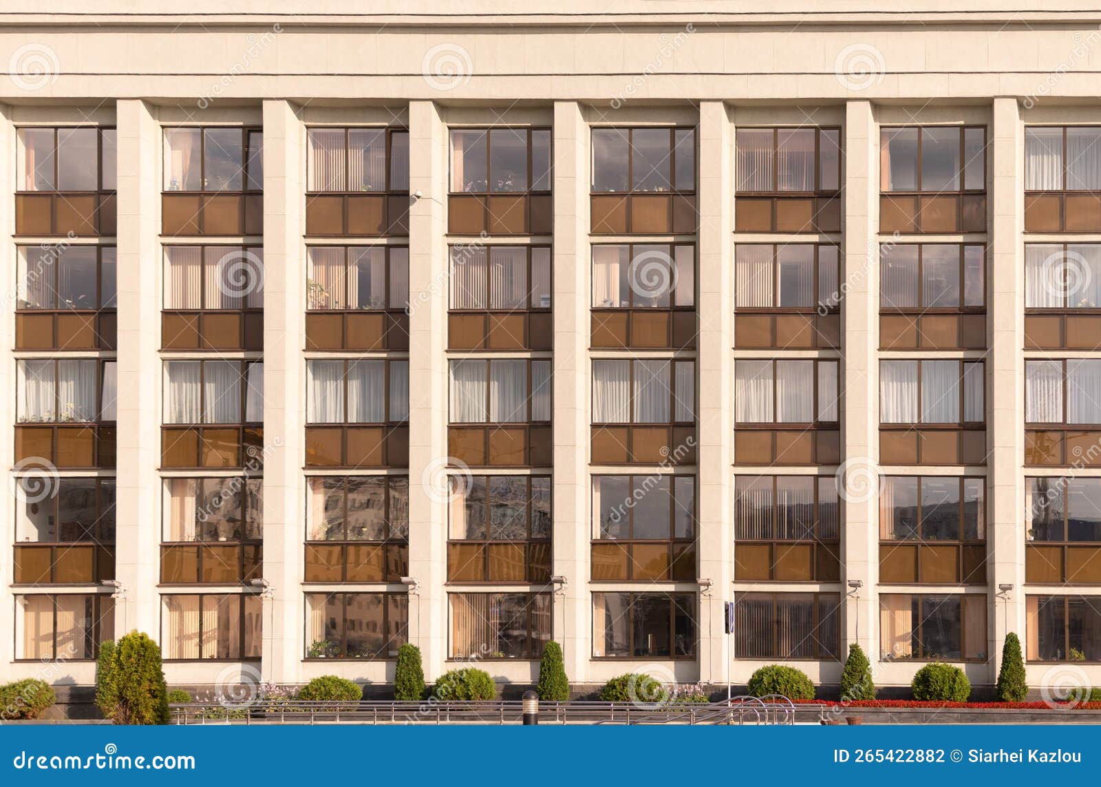 Windows and Metal Structure on the Wall of Modern Buildings of Business ...
