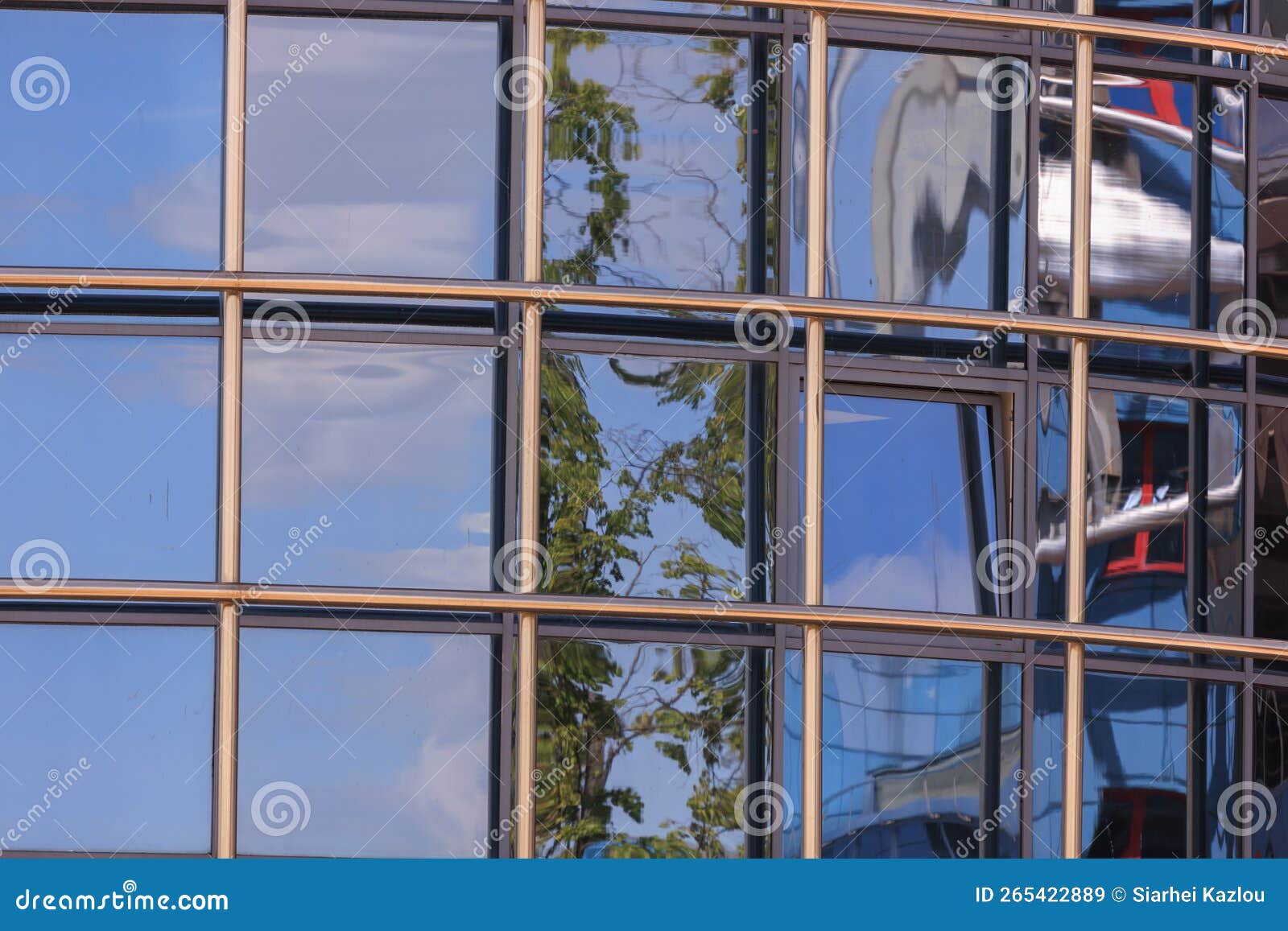 Windows and Metal Structure on the Wall of Modern Buildings of Business ...