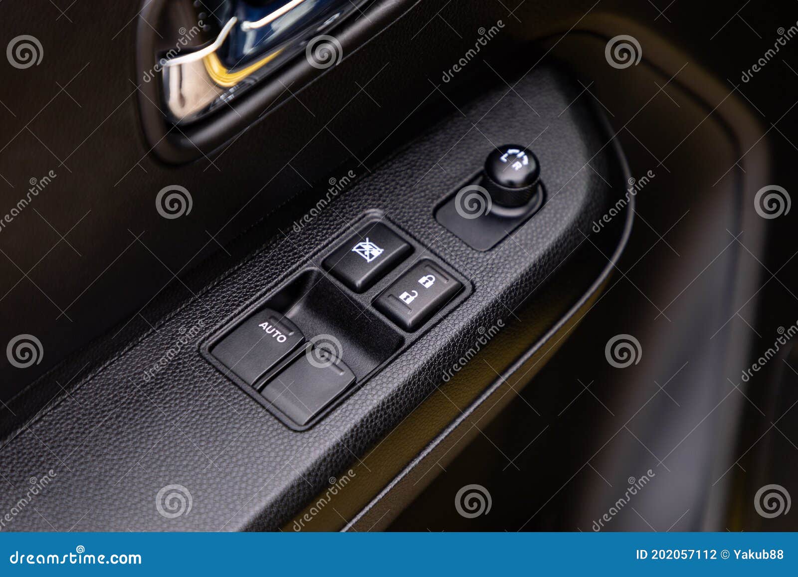 Windows and Mirror Controller in a Car Stock Photo - Image of lock ...