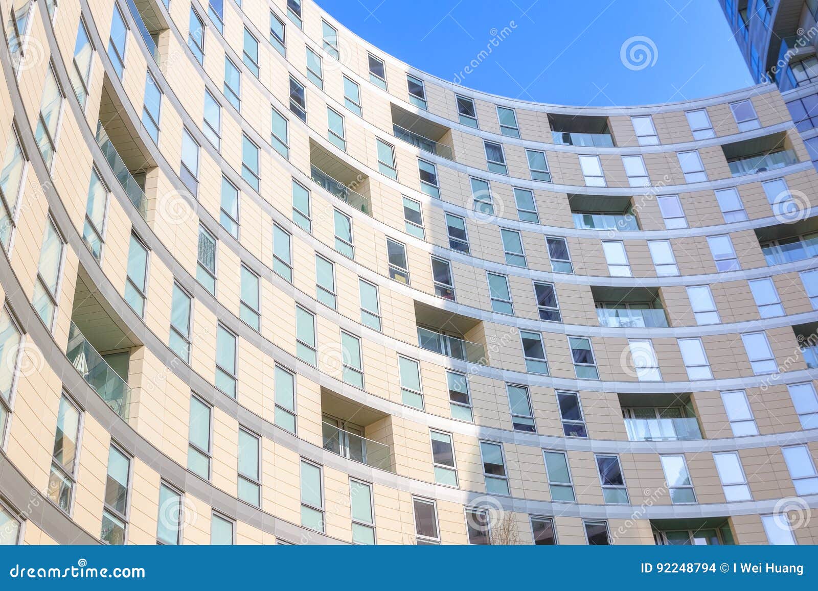 Windows of modern flats stock photo. Image of flat, pattern - 92248794