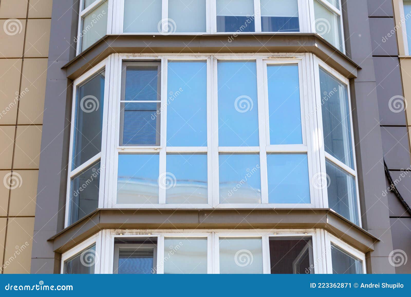 Windows in a Multi-storey Building Stock Image - Image of pattern, home ...