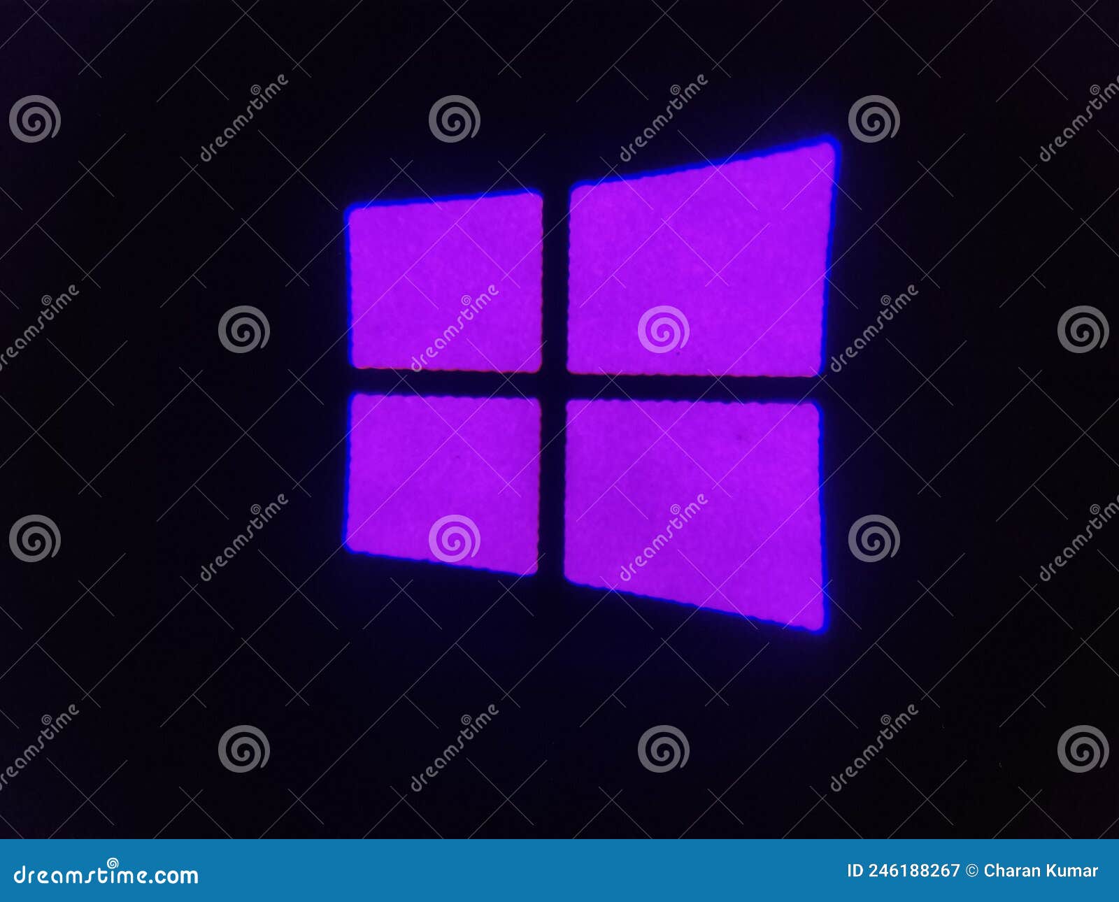 Windows neon glowing stock image. Image of signage, violet - 246188267