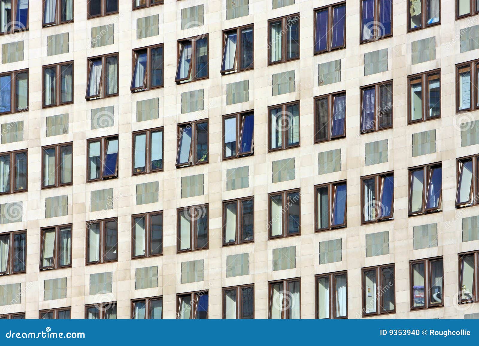 Windows in Office block stock photo. Image of british - 9353940