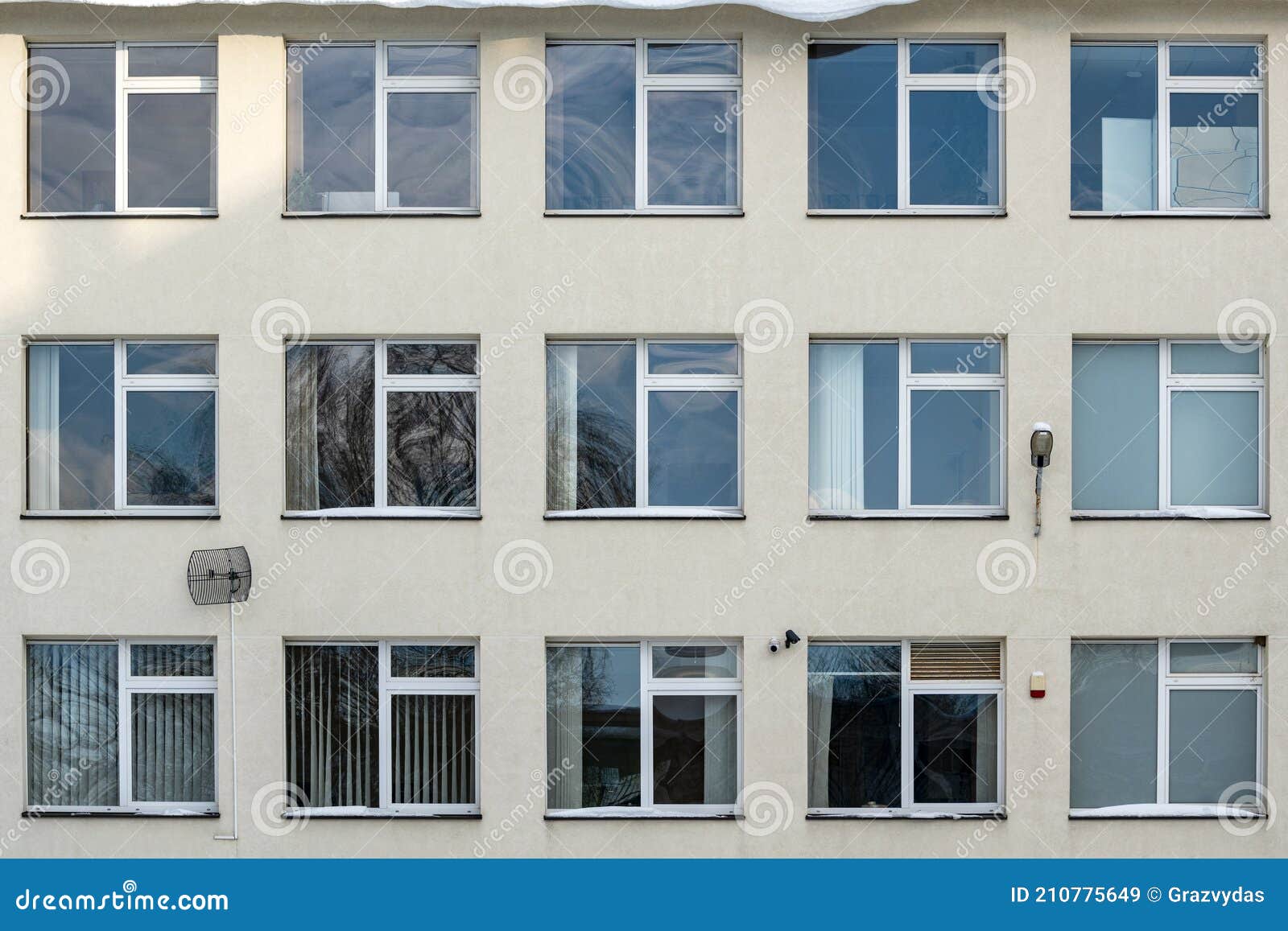 Windows of the Office Building Stock Image - Image of restoration ...