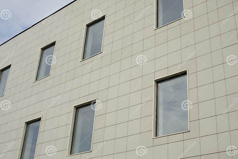 Windows in the Office Building. Facing Panel in Modern Architecture ...