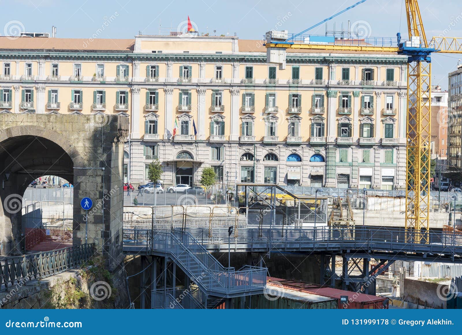 Windows in Old Building on the Streets of Naples Old Town Italy Stock ...