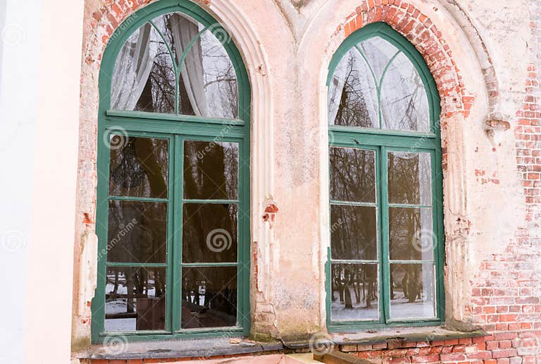 Windows of old castle stock image. Image of building - 88495863