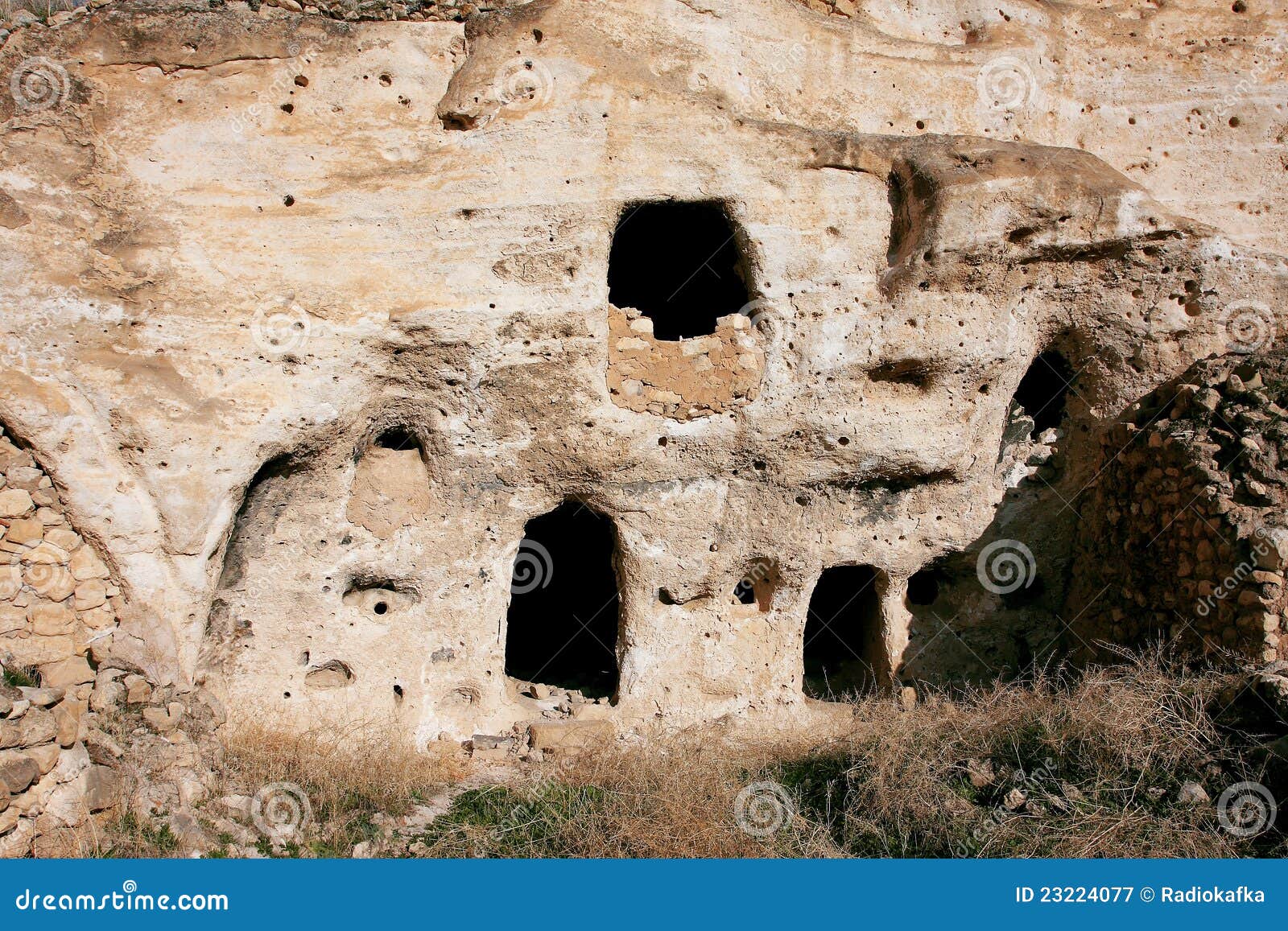 The Windows in the Old Cave Stock Image - Image of arab, hasankeyf ...