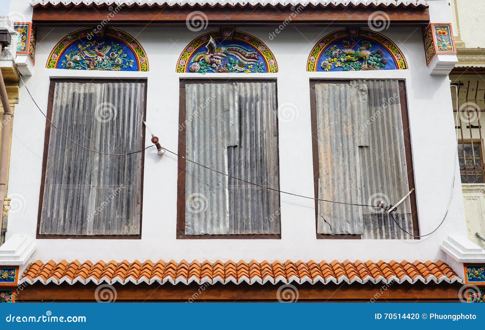 Windows at the Old House in Melaka, Malaysia Stock Photo - Image of ...