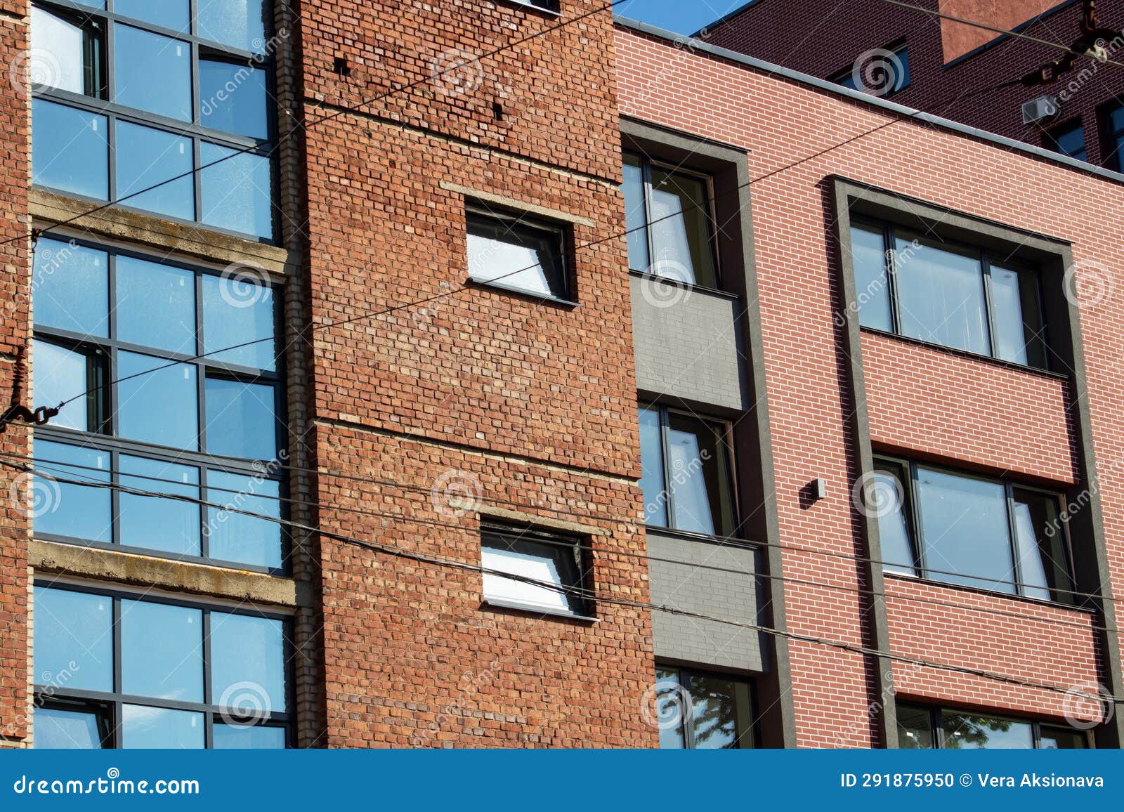 Windows of an Old Multistorey Building Stock Photo - Image of city ...