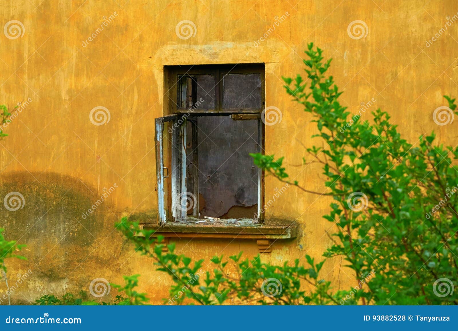 Windows of the Old Ruined House Close-up Stock Photo - Image of brick ...