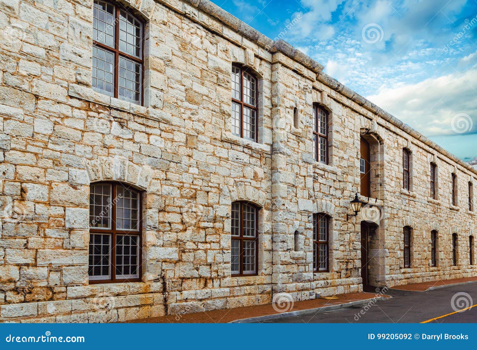 Windows in Old Stone Wall on Bermuda Stock Photo - Image of stone ...